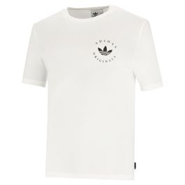 Shop adidas Originals Curved ADLG T-shirt Mens White | Studio 88