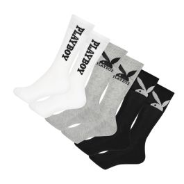 Playboy 3 Pack Socks Grey/Black/White | Studio 88