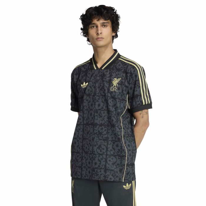Shop adidas Originals Liverpool FC LF Jersey Mens Carbon/Gold | S
