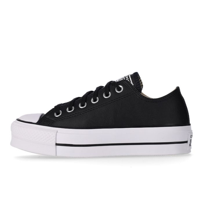 Converse Chuck Taylor All Star Lift Leather OX Sneaker Womens Black ...