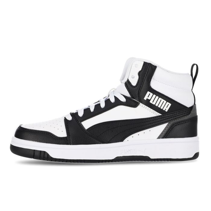 Puma Rebound V6 Mid Sneaker Youth White/Grey | Studio 88